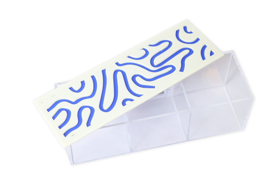 Wavy Lines Box with Three Compartments – Nour Artisan